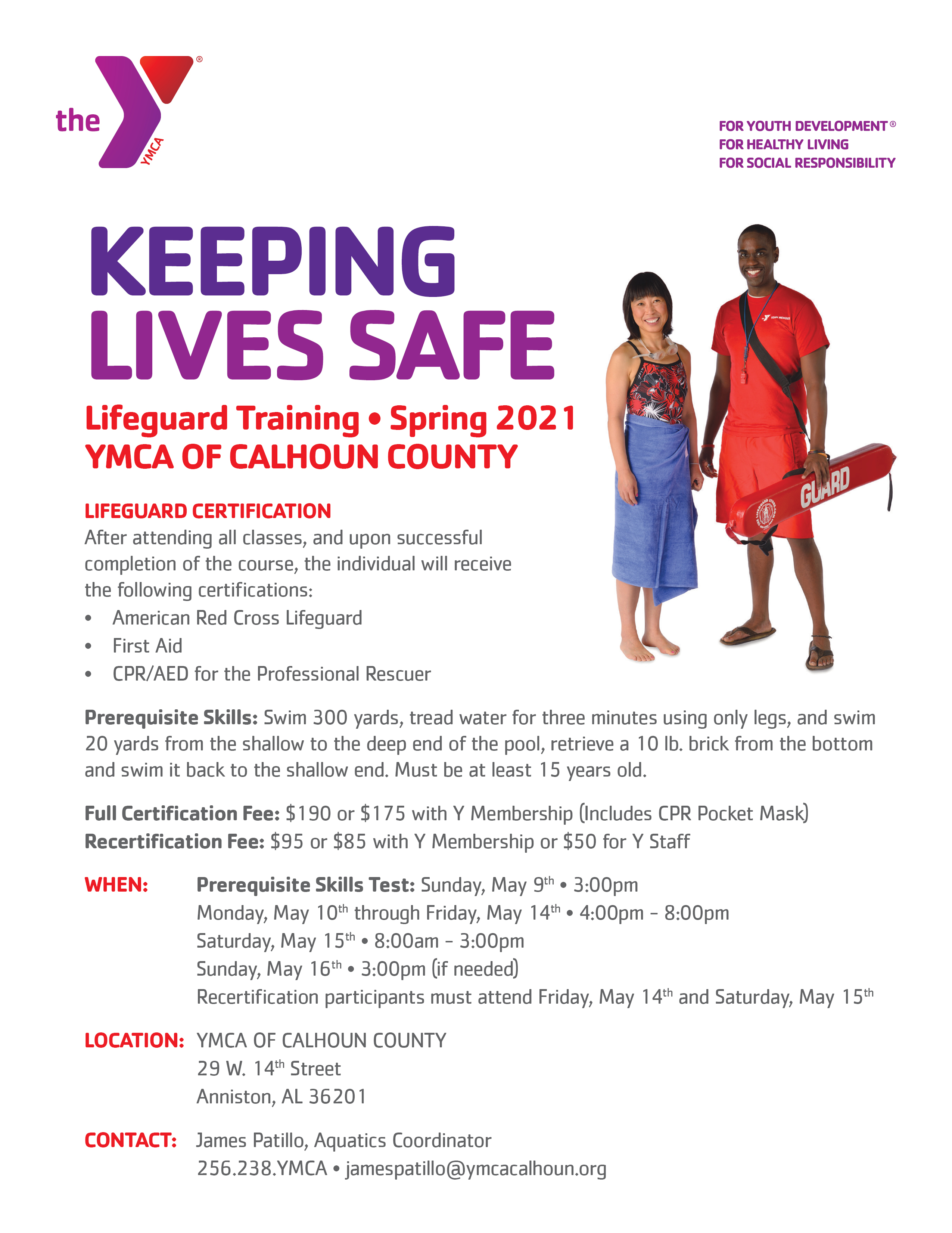 Lifeguard Training | YMCA of Calhoun County